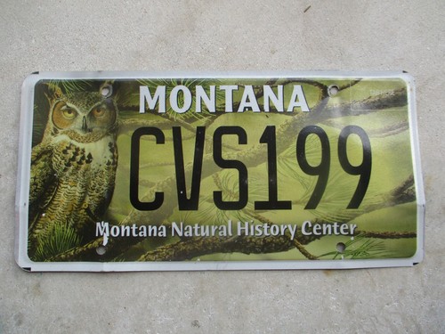 Montana Natural History Center OWL license plate # CVS 199 | eBay