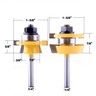 2pc 1/4'' Shank Shaker Bevel Rail & Stile Router Bit Woodworking Cutter ...