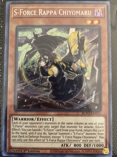 S-Force Rappa Chiyomaru (BLVO-EN011) - Mint Secret Rare First ed ...