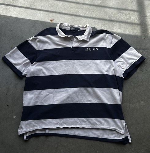 VTG Polo Ralph Lauren Rugby Polo Mens XXL Navy Oversized Preppy ...