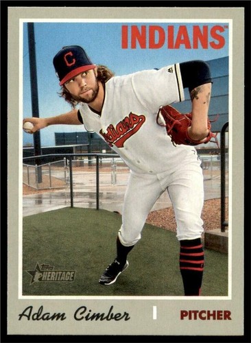 2019 Topps Heritage Base #605 Adam Cimber - Cleveland Indians | eBay