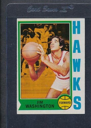1974/75 Topps #041 Jim Washington Hawks EX *1417 | eBay