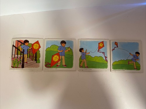 Vintage 4 Scene Sequence Cards Educational Framable Children’s Cards | eBay