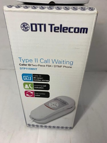 DTI TELECOM DTP115WHT TYPE II CALL WAITING, CALLER ID WHITE NEW | eBay