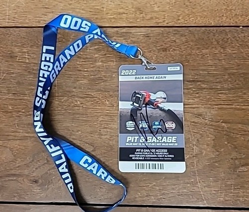 22 Indy500 IndyCar GP Pit & Garage Signed Marcus Ericsson Credential ...