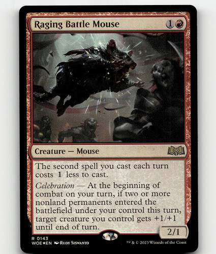 FOIL - MTG Raging Battle Mouse 143 - Wilds of Eldraine | eBay