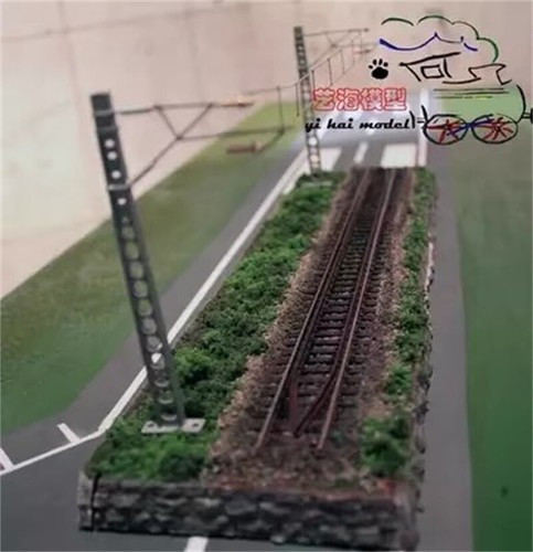 HO 1:87 Scale Train Station Railway Model Mini Sand Table Train Track ...