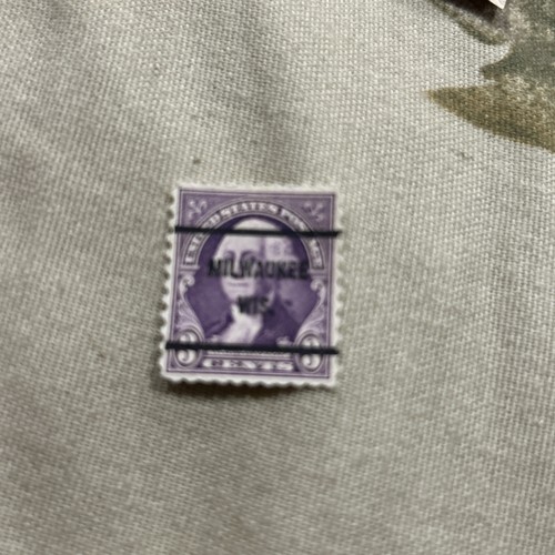 George Washington 3 ct Stamp Milwaukee Briefmarke Violet Purple Error ...
