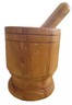 MEDIUM WOODEN MORTAR & PESTLY FOR MOFONGO PILON Y MACETA PARA MOFONGO ...