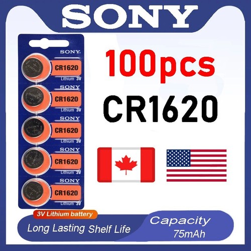 100 pcs SONY CR1620 Lithium Coin Battery 3V, Expire: 2030 | eBay