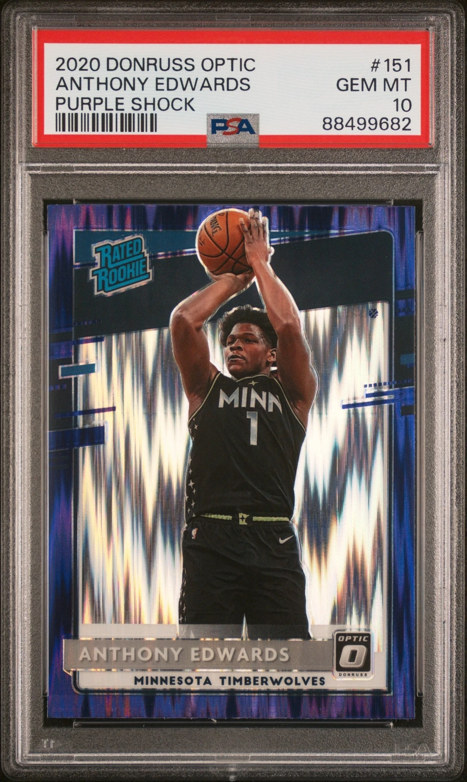 Anthony Edwards 2020 Optic #151 Purple Shock Price Guide - Sports Card ...