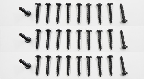 30 BLACK INTERIOR SCREWS! FOR G-BODY MONTE CARLO HURST ETC #8 X 1 PHIL ...