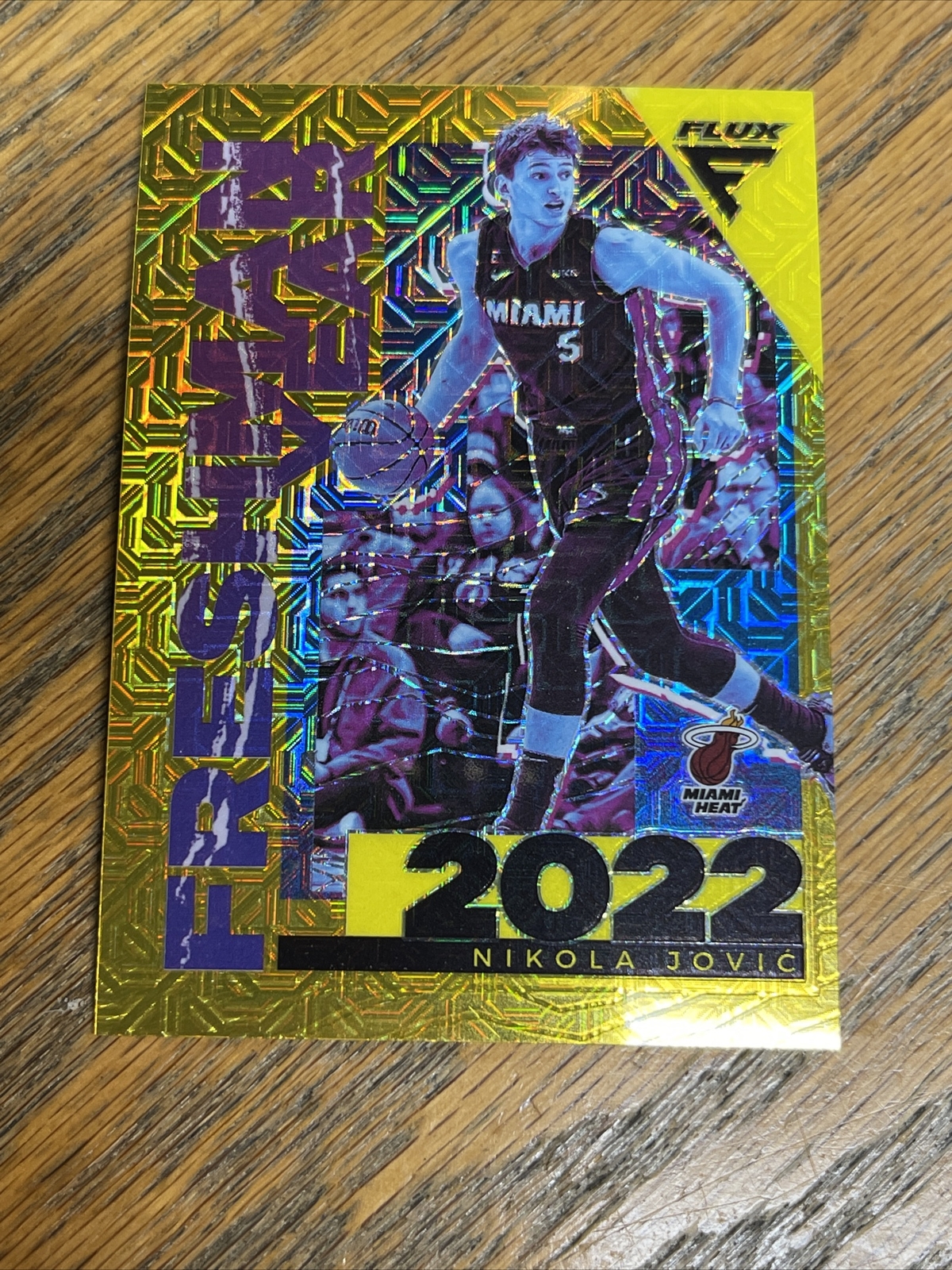 Nikola Jovic 2022 Flux #18 Freshman Year - Gold Mojo /10 Price Guide ...