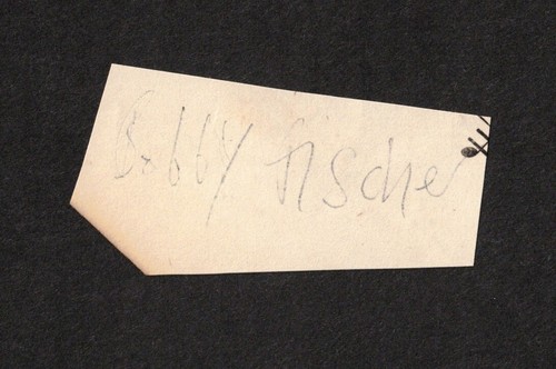 Bobby Fischer American Chess Grandmaster Original Signed Autograph Cut ...