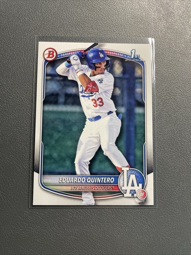 Eduardo Quintero 1st Prospect Rookie 2025 Bowman Card BP-115 Los ...