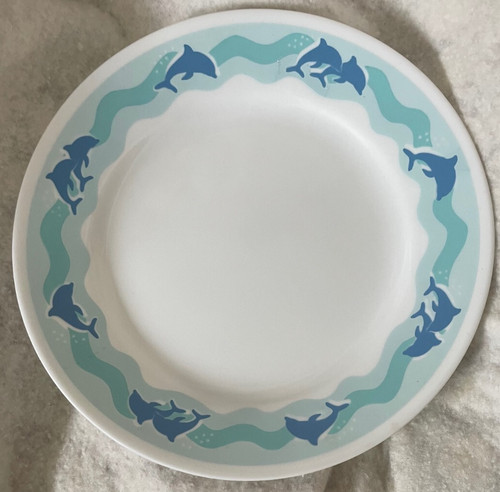 Corelle Ocean Dance Dolphins 1 Salad Lunch Plate 8.5” Excellent ...