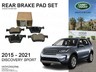 FERODO LAND ROVER REAR BRAKE PADS EVOQUE VELAR DISCOVERY SPORT LR095295 ...