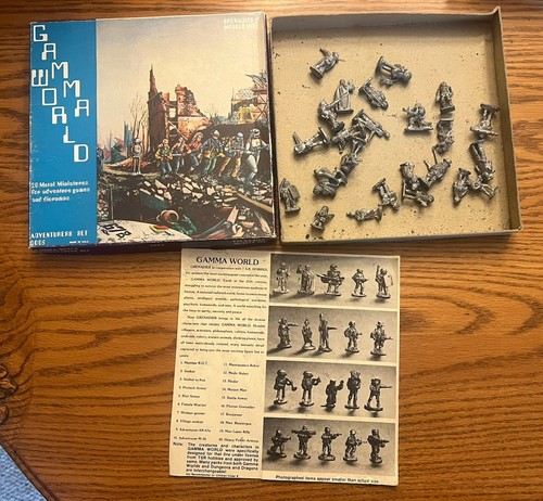 GAMMA WORLD Adventurers Set 0005 vintage metal gaming miniatures ...