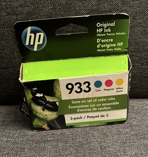 Genuine HP 933 3PK Color CMY OfficeJet 6100 6600 6700 + Retail Box Exp ...