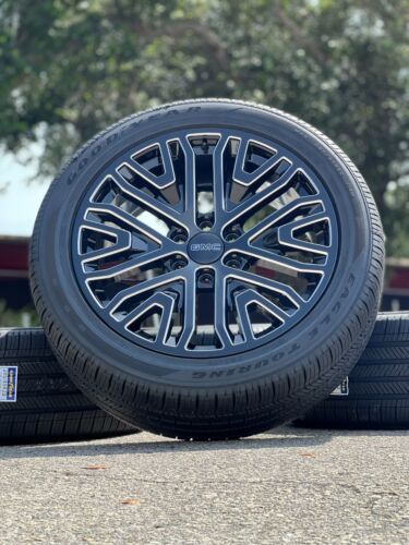 2022 2021 2020 2019 GMC Yukon Denali Sierra 22" Black Wheels Rims Tires ...