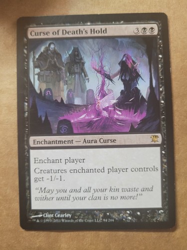 Curse of Death's Hold Innistrad MTG Magic (94/264) Black Rare Curse ...