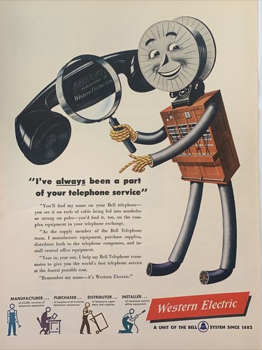 1947 vintage Western electric print ad, I've Always Been A Part Of Your ...