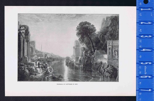 Founding of City of Carthage by Dido in 813 BCE- 1901 Print | eBay