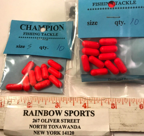 50 RIG PILL FLOATS 5/8" Fl. RED (small) worm harness Walleye & Perch | eBay