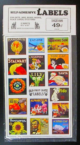 2 Sheets of 1980s Old Fruit Crate Sticker Labels | eBay