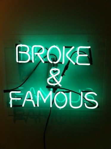 Broke And Famous 14"x10" Acrylic Neon Sign Lamp Light With Dimmer VSX ...