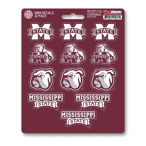 Mississippi State Bulldogs Mini Decals Stickers 12 Pack FAST USA ...