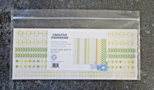 CREATIVE MEMORIES TOTALLY TONAL Yellow & Green Duo Border Stickers 3/pk - 2022 | eBay