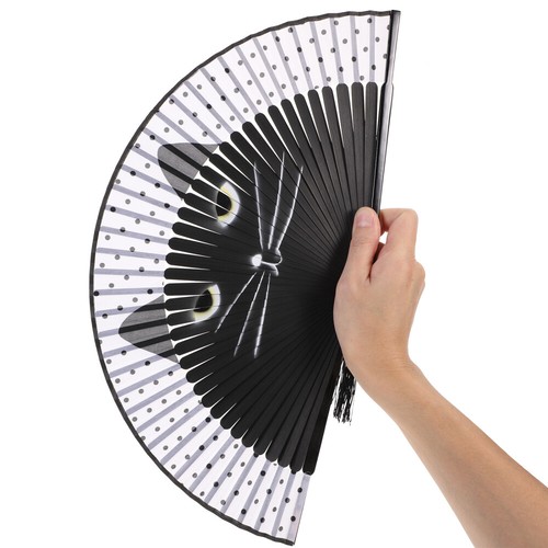 Silk Fans Cat Silk Fan Silk Handheld Fans Kung Fu Fan Folding Cat Hand ...