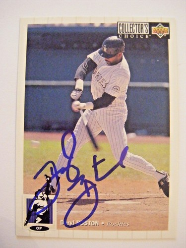 DARYL BOSTON signed ROCKIES 1994 Upper Deck Collectors Choice baseball ...
