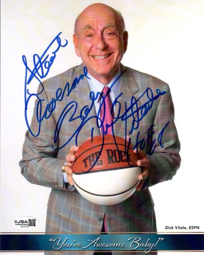 DICK VITALE HAND SIGNED 8x10 COLOR PHOTO BASKETBALL HOF TO STEVE JSA | eBay