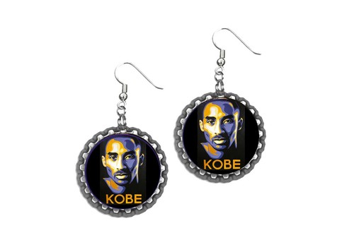 Kobe Bryant inspired lakers basketball earrings earring set pair ...