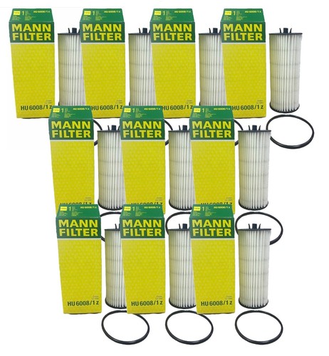 Mann Set of 10 Engine Oil Filters HU 6008/1 z for Aston Martin Mercedes ...