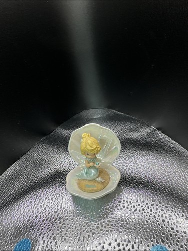 Precious Moments Mermaid March Birthday Stone Blue Shell Figurine 2003 ...