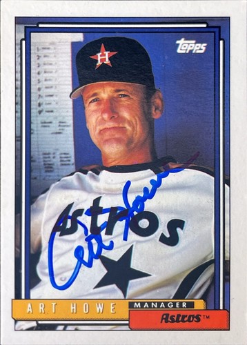 1992 Topps #729 Art Howe Houston Astros MGR AUTO SIGNED COA | eBay