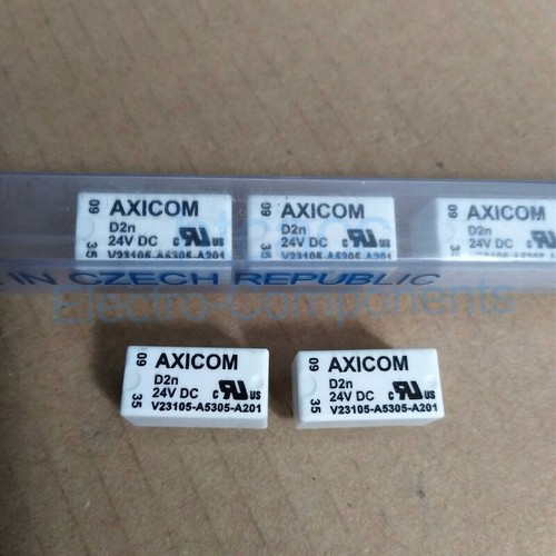 V23105-A5305-A201 AXICOM Relay DPDT 24V DC 3A Low Signal 8 Pins (Pack ...