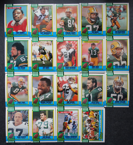 1990 Topps Green Bay Packers Team Set of 19 Football Cards | eBay