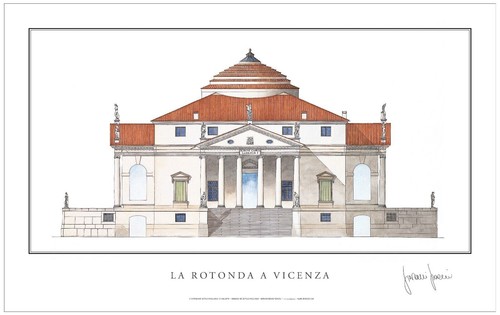The Rotonda Small Palladio poster in Vicenza Signed by author! 20 x 12. ...