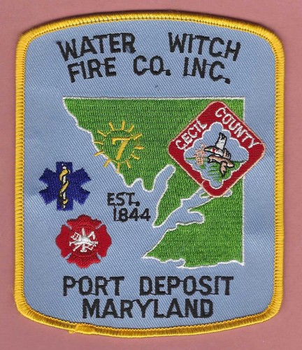 PORT DEPOSIT MARYLAND WATER WITCH VOLUNTEER FIRE COMPANY PATCH (CECIL ...