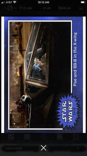 Topps Star Wars Card Trader Motion Picture Blue Poe and BB-8 in the X ...