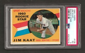 Jim Kaat 1960 Topps #136 Rookie Star PSA 8 Price Guide - Sports Card ...