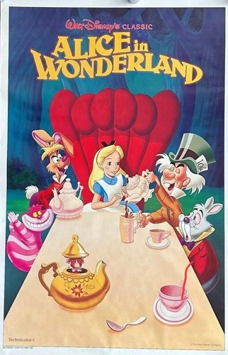 ALICE IN WONDERLAND - R89- original 27x41 ENGLISH INTL Movie Poster ...