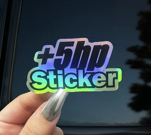 +5 HP Sticker Car Bumper Truck Holographic | eBay