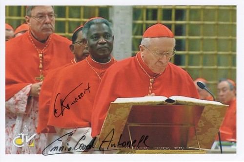 Original signiertes Foto Ennio Cardinal Antonelli & Peter Kardinal ...