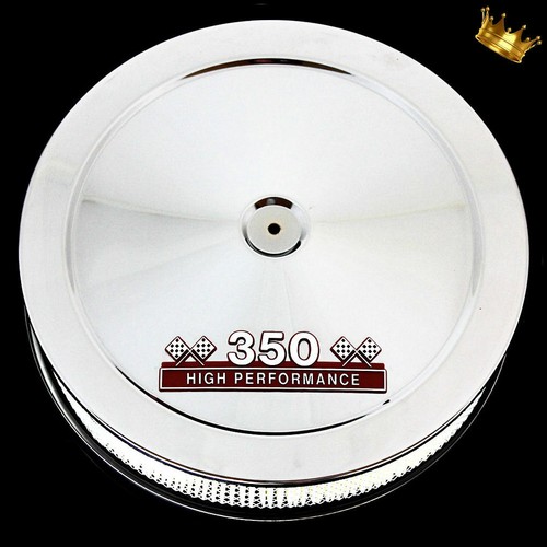 Chrome Small Block Chevy Air Cleaner With Red 350 Emblem Fits 350 SBC ...