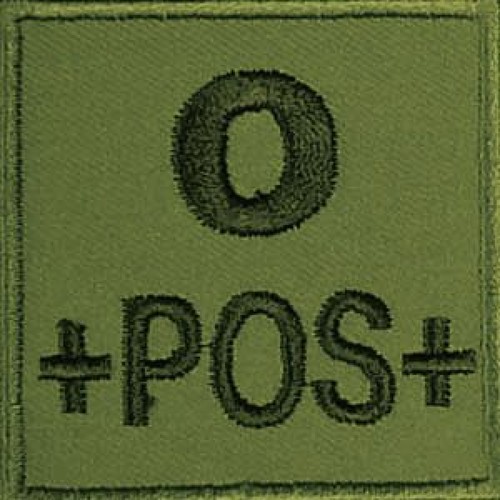 Lot Of 2 Patches O+ Kaki Blood Group O Positive Plus Scratch Rhesus | eBay